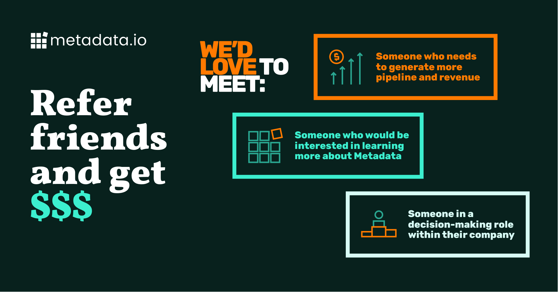 Partner/Customer Referral Program | Metadata.io